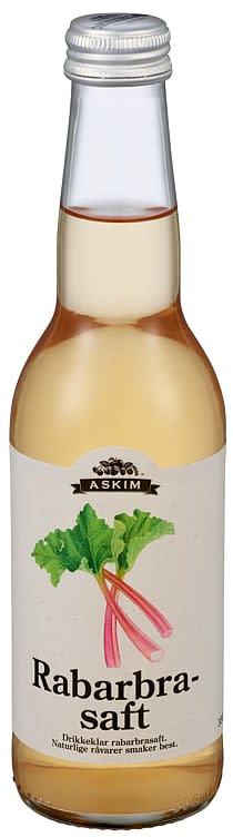 RABARBRASAFT DRIKKEKLAR 0,33L ASKIM