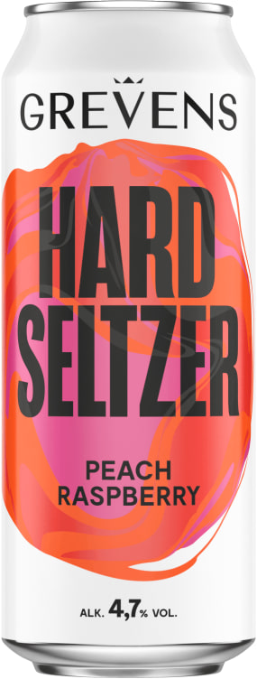 Grevens - Hard Seltzer Peach Rasp 0,5l boks | Meny.no