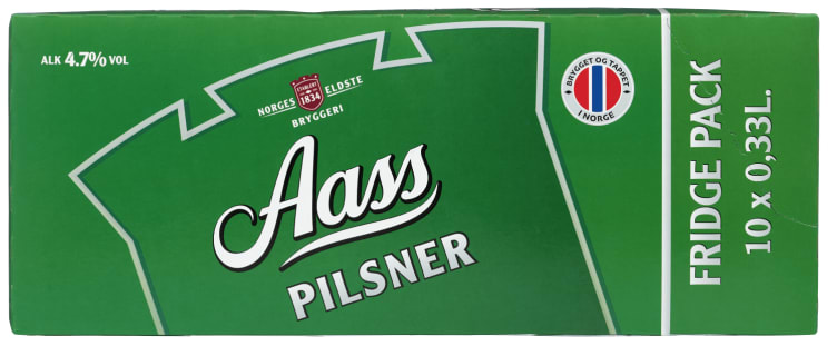 Aass Pilsner - 0,33lx10 boks | Meny.no