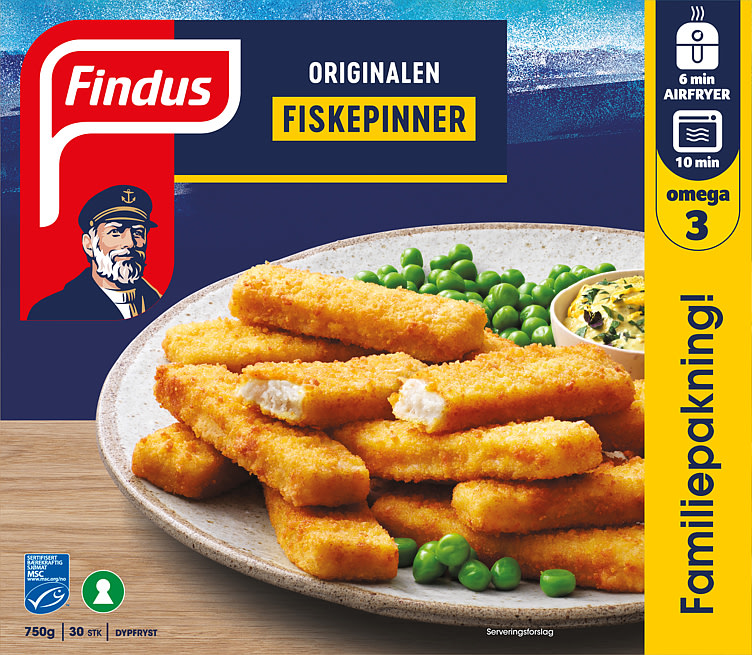 Fiskepinner - 750g Findus | Meny.no