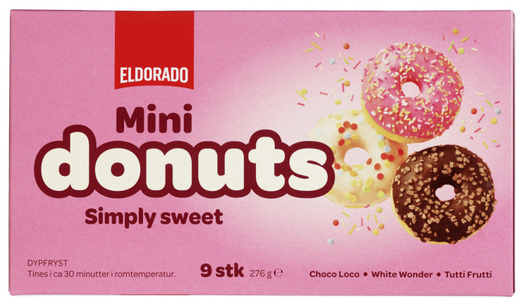 Donuts Mini - Trio 9stk 276g Eldorado | Meny.no