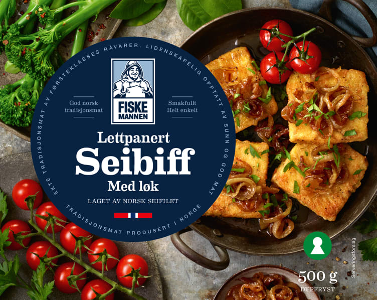 Seibiff m/Løk - 460g Fiskemannen | Meny.no