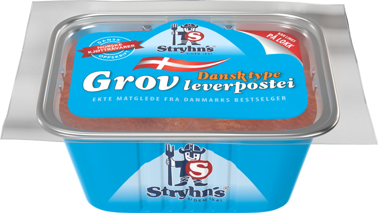LEVERPOSTEI DANSK GROV 190G STRYHNS