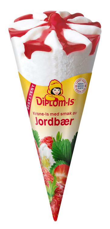 Krone-Is Jordbær 125ml Diplom-Is - Kassalapp®
