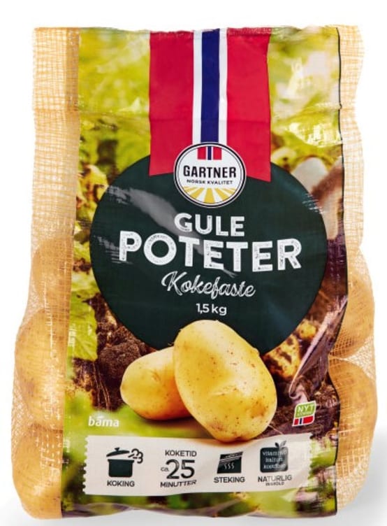 Potet - Gul Kokefast 1,5kg Gartner | Meny.no