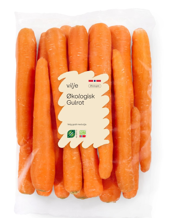 Gulrot Økologisk 750g Vilje - Kassalapp®