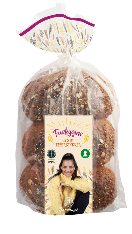 FUNKYGINE FIBERSTYKKER 3PK BAKEHUSET