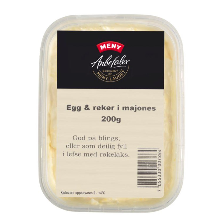 Egg&Reker i Majones 200g Meny - Kassalapp®