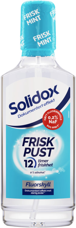 Kjøp Solidox Munnskyll. Frisk Pust 500ml hos SPAR - 74,90 kr | SPAR