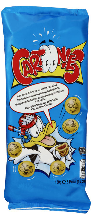 CARTOONIES SJOKOLADEKJEKS 150G