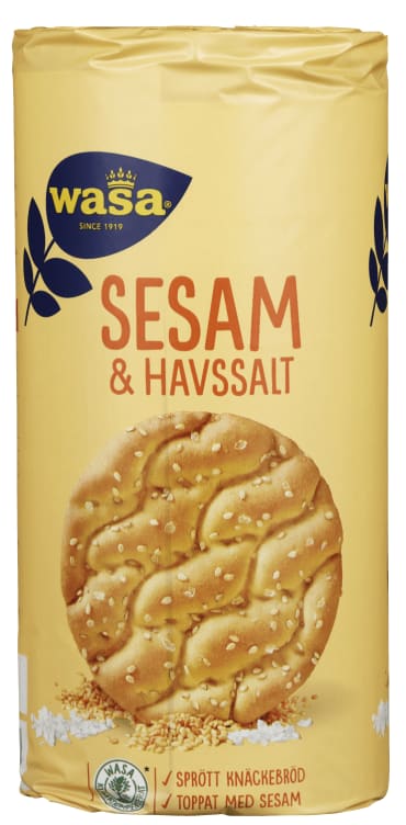 KNEKKEBRØD RUNDA SESAM&HAVSALT 290G WASA