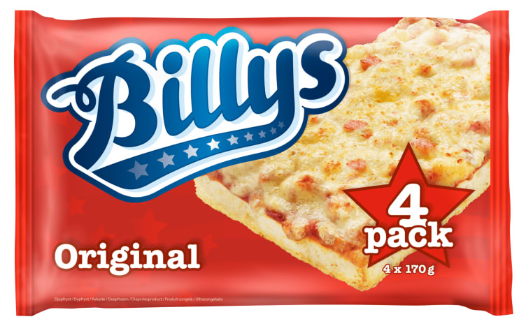 Billy Pan Pizza - Original 4pk 680g | Meny.no