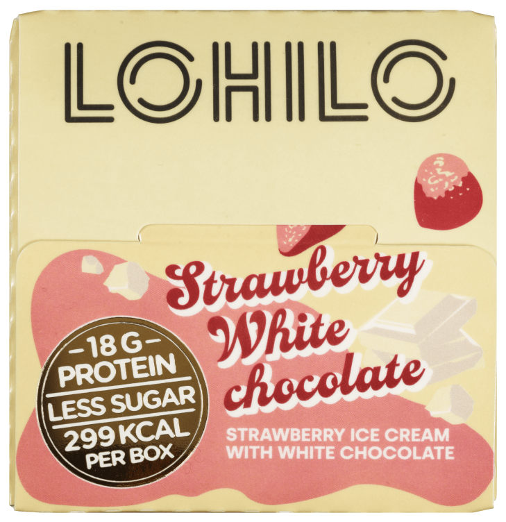 Lohilo Iskrem - Strawberry White 350ml | Meny.no